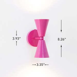 Double Light Sconce Pink-wall Sconce-minimalist Lighting-vanity Light ...