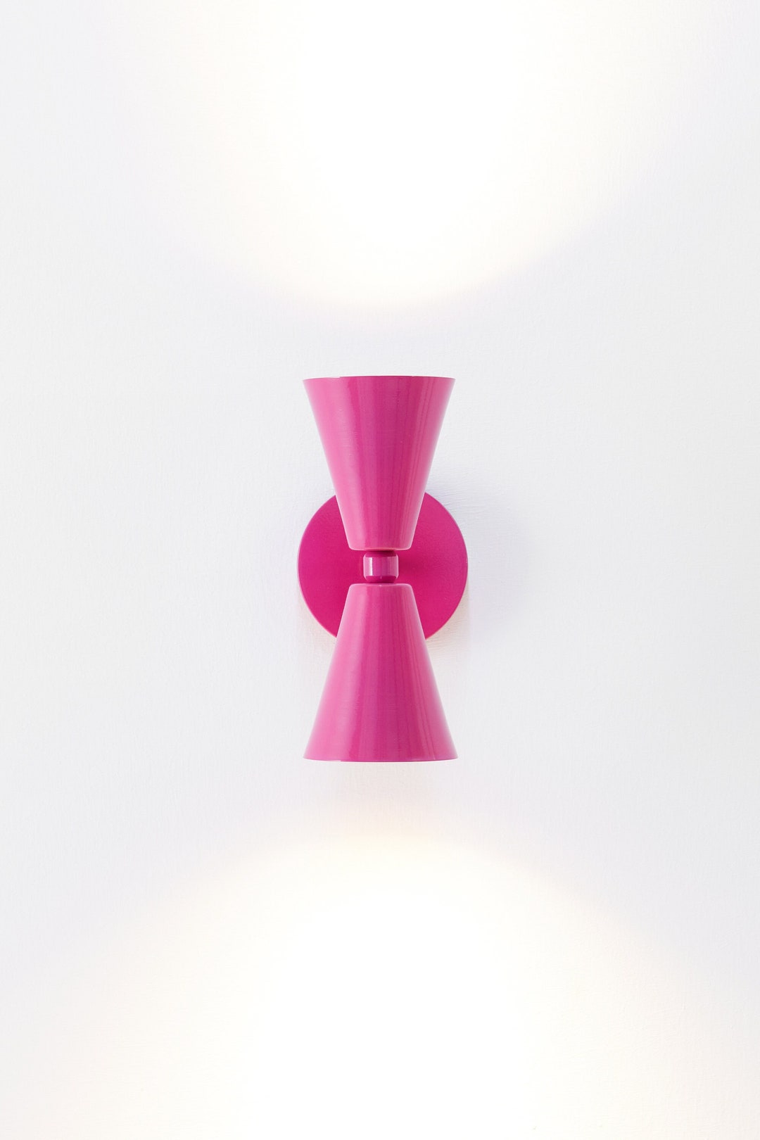 Double Light Sconce Pink-wall Sconce-minimalist Lighting-vanity Light ...