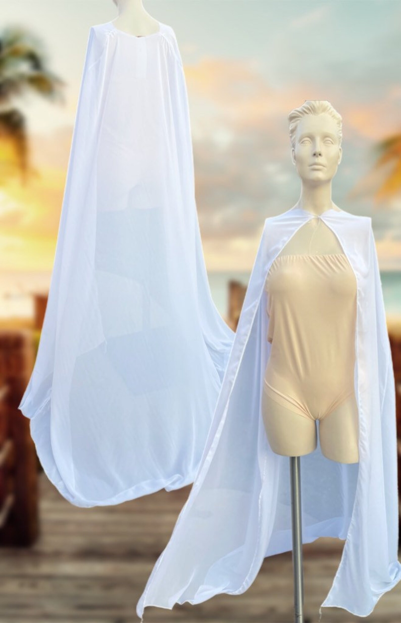 Many Colors/ Full Size Sheer Chiffon/ Cloak Halloween Costume Cape ...