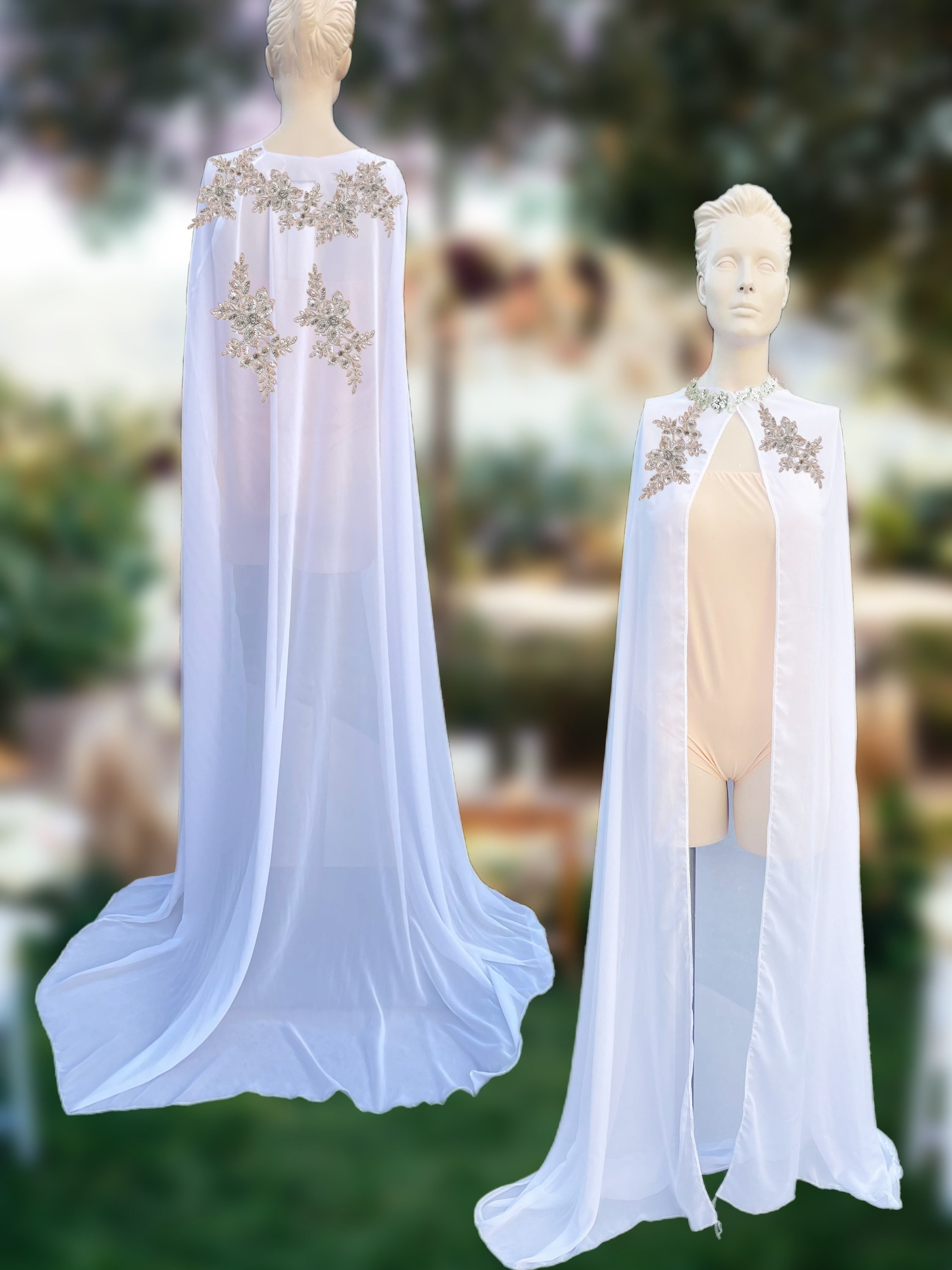 Many Colors/ Full Size Sheer Chiffon Cape Sequins/halloween Costume ...