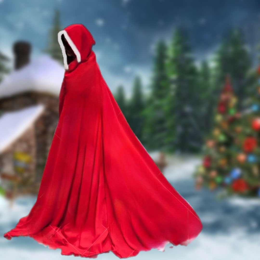 Many Colors/ Red, Beautiful Full Size Satin Cape With Hood/ Christmas ...