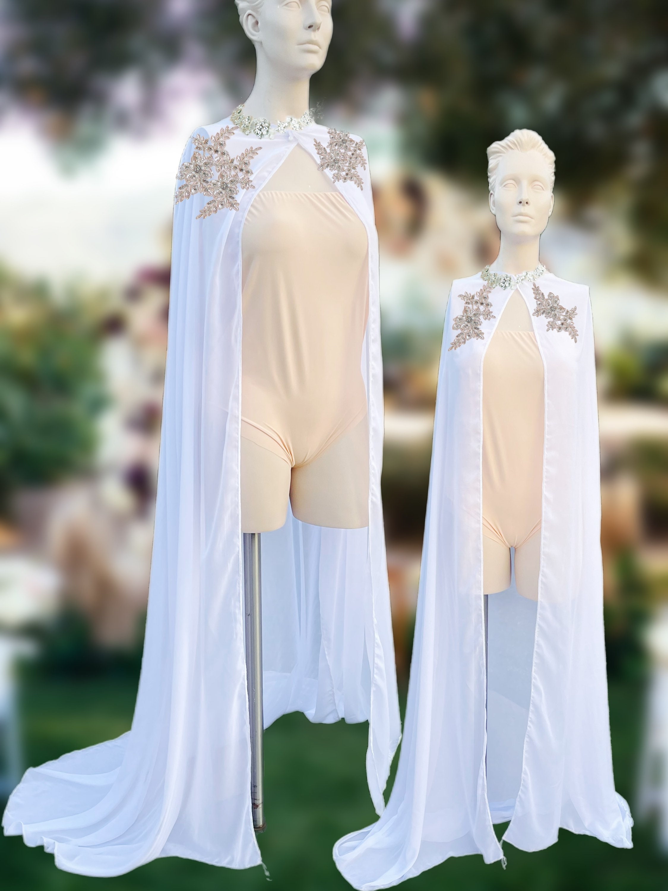Many Colors/ Full Size Sheer Chiffon Cape Sequins/halloween Costume ...