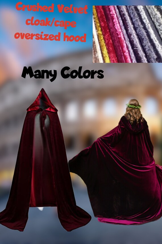 Many Colors/ Beautiful Full Size Crushed Velvet Cape With - Etsy