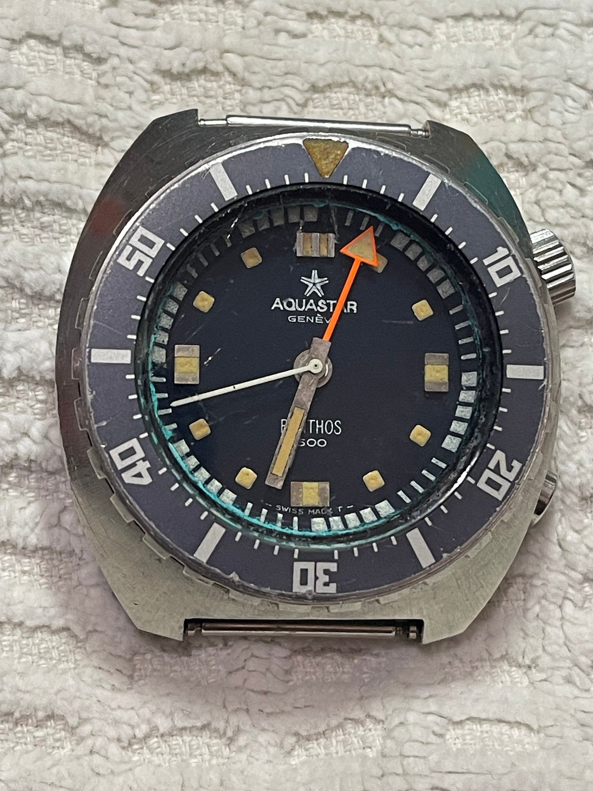 Vintage Grey Aquastar Benthos 500 Divers Watch, Made in 1960s 1970s, - Etsy
