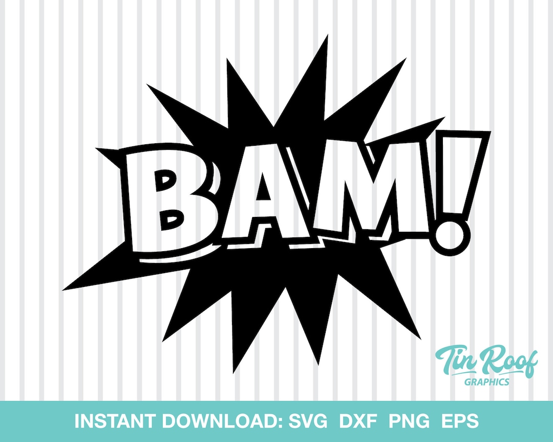 BAM! SVG, Comic Book Sounds, Cutting File - Etsy