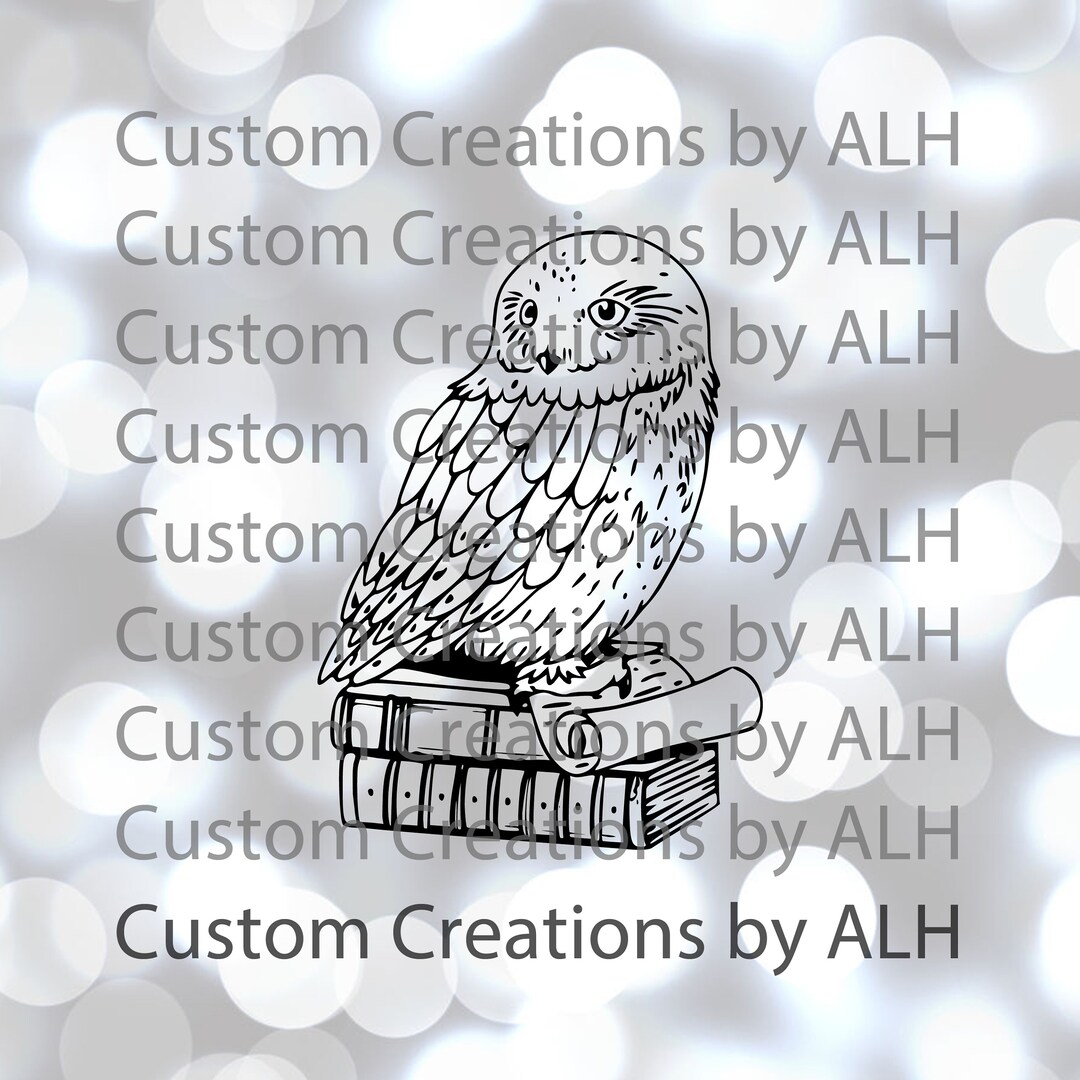 Owl on Books SVG Cutfile - Etsy