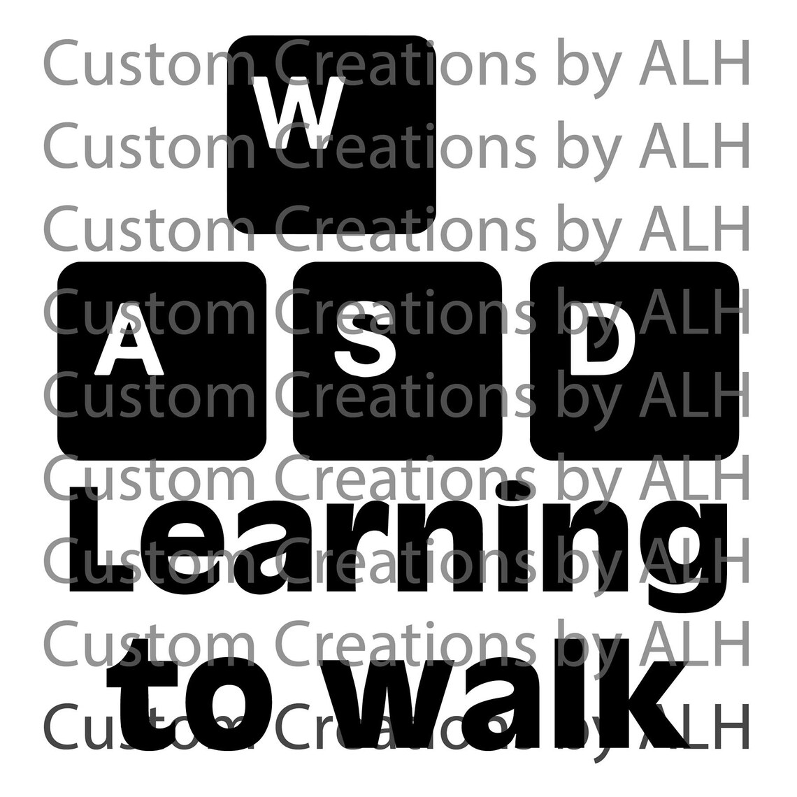 WASD Learning to Walk SVG - Etsy