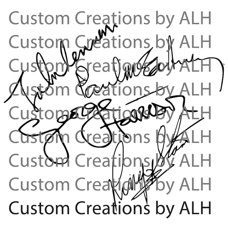 Beatles Autograph Signatures SVG | Etsy