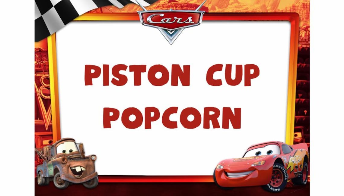 Disney Cars Editable Food Tent Labels – Instant Download | Printable ...