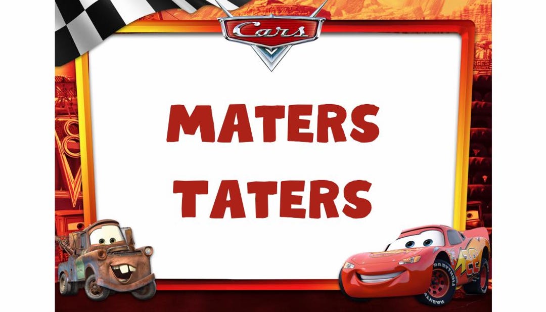 Disney Cars Editable Food Tent Labels Instant Download Printable Party ...
