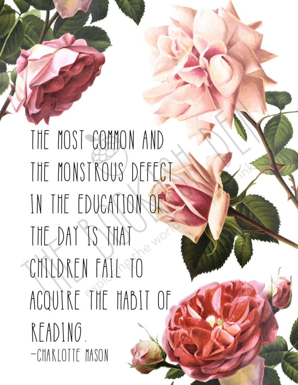 Charlotte Mason Quote Print Nature Study Art Charlotte - Etsy