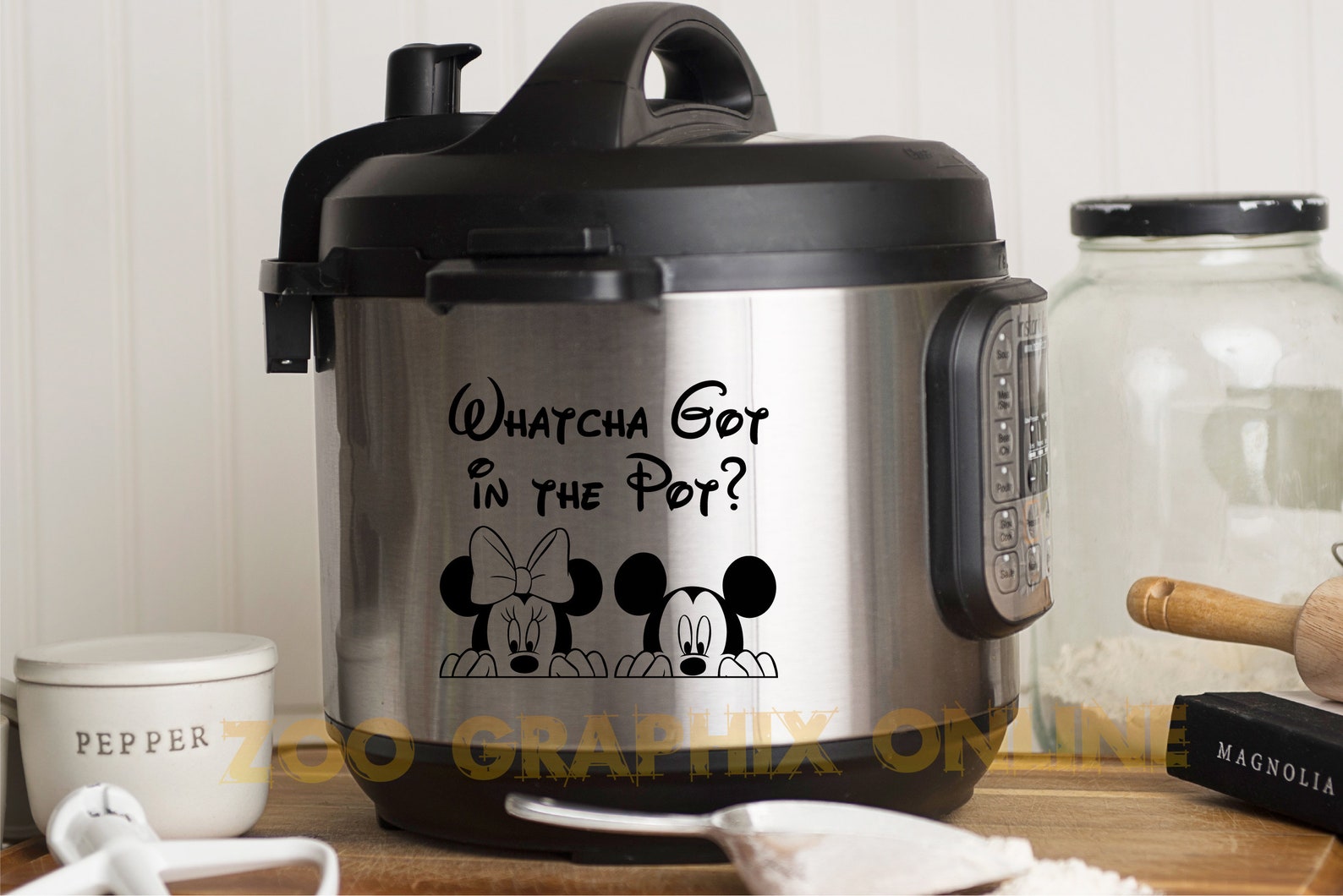 Whatcha Got in Pot Mickey Minnie Disney Instant Pot - Etsy