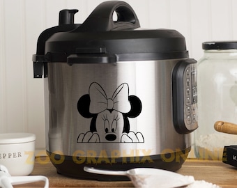 Peeking Mickey and Minnie Disney Instant Pot Decals Instant | Etsy
