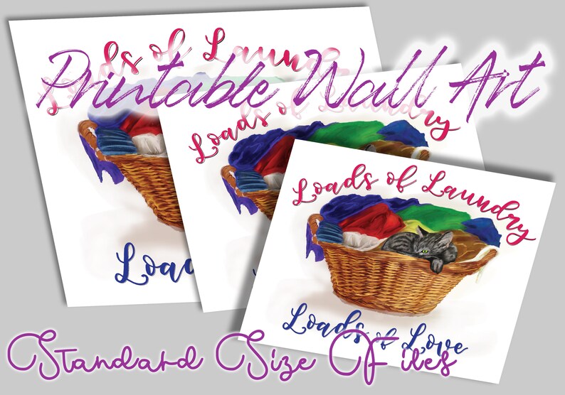 Loads of Love (and Laundry) Digital Art Print Files. Print for Cute and ...