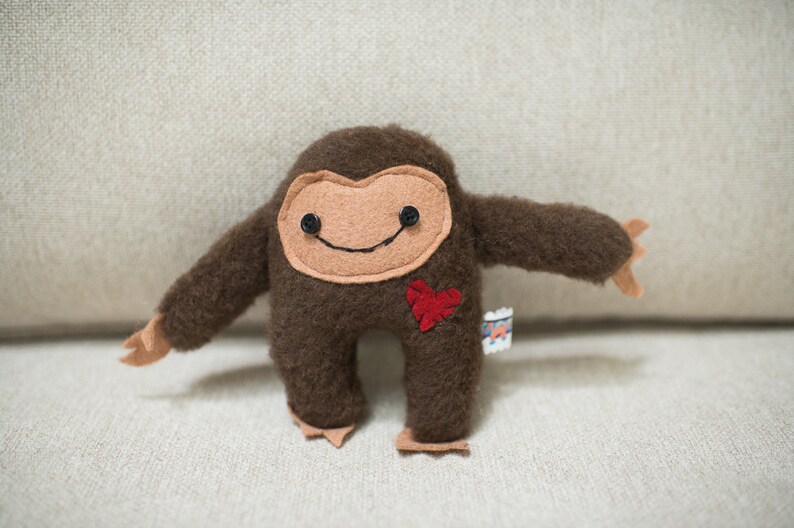 Mini Handmade Stuffed Bigfoot Sasquatch - Etsy