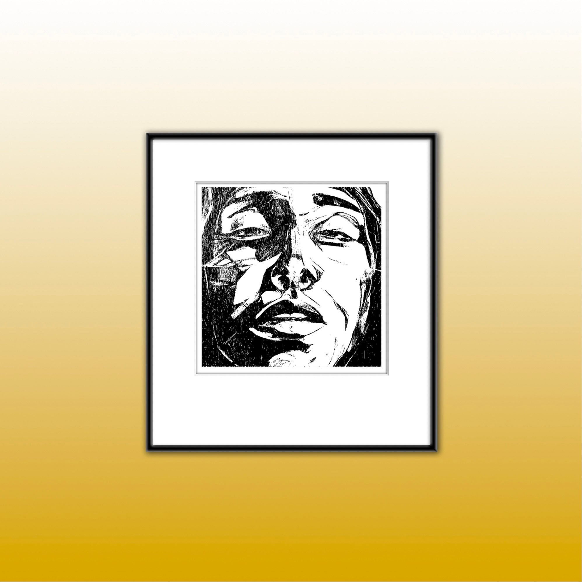 Woodcut ~ Portrait, Expressionist. High Fidelity Artwork Available for ...