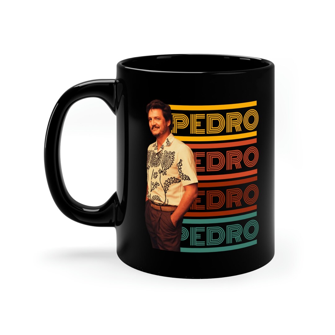 Pedro Pascal Mug, Retro Name, Pedro Pascal Fan Gifts, Pascal Tribute Celebrity, Gamer Gift Mug ...