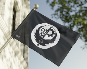 Brotherhood of Steel. Fallout Flag Postapocaliptic Style Handpainted to ...