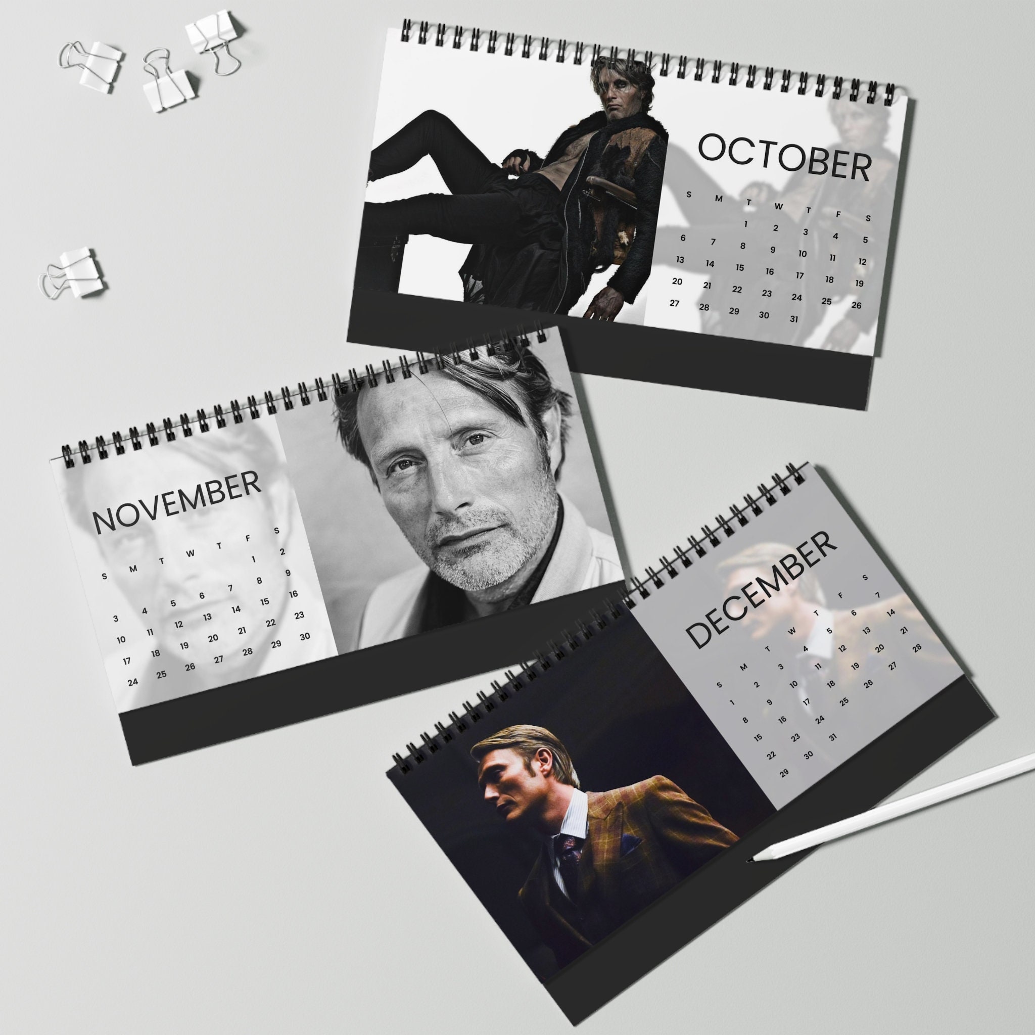 Mads Mikkelsen Desk Calendar 2024, Hannibal Gifts, Doctor Strange ...