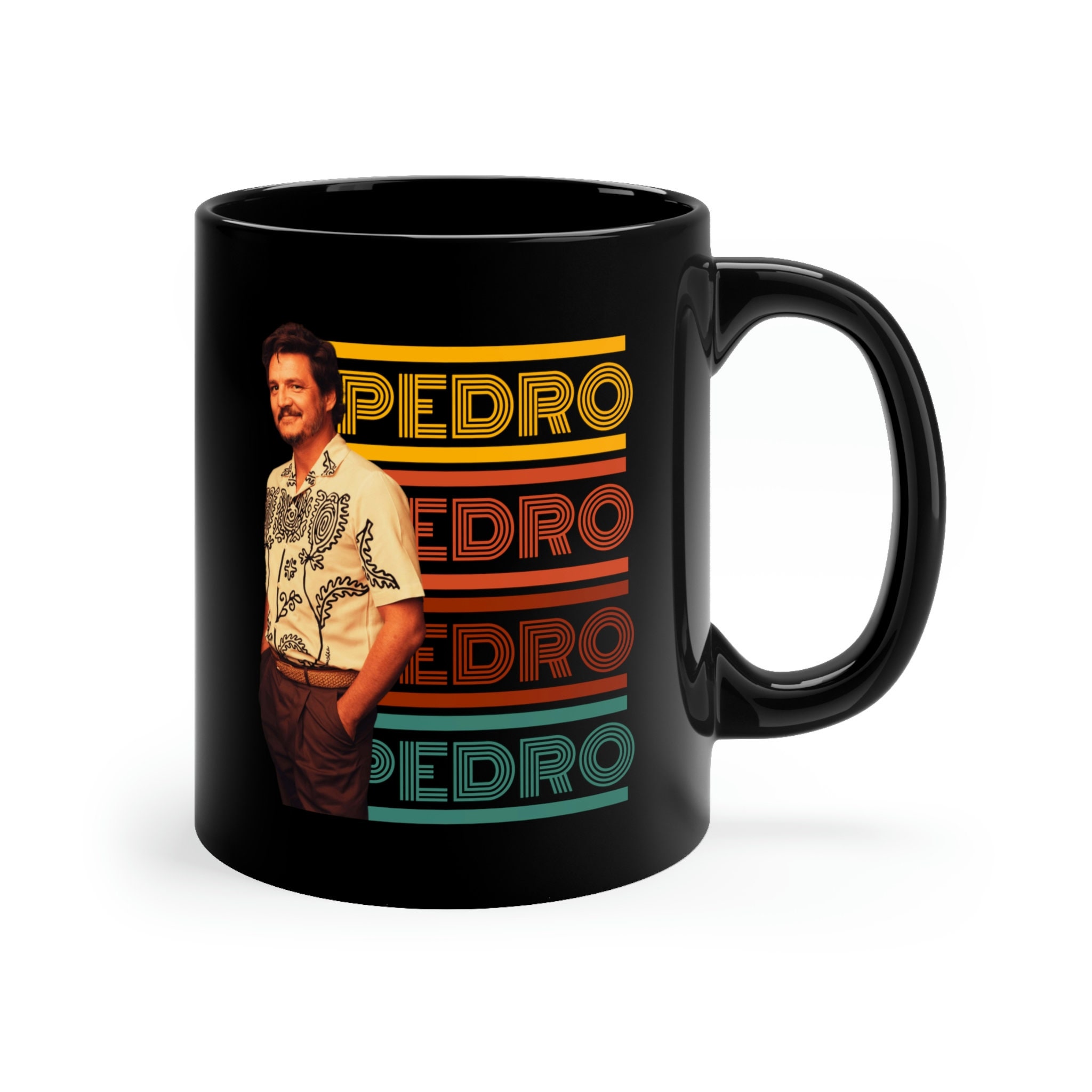 Pedro Pascal Mug, Retro Name, Pedro Pascal Fan Gifts, Pascal Tribute ...
