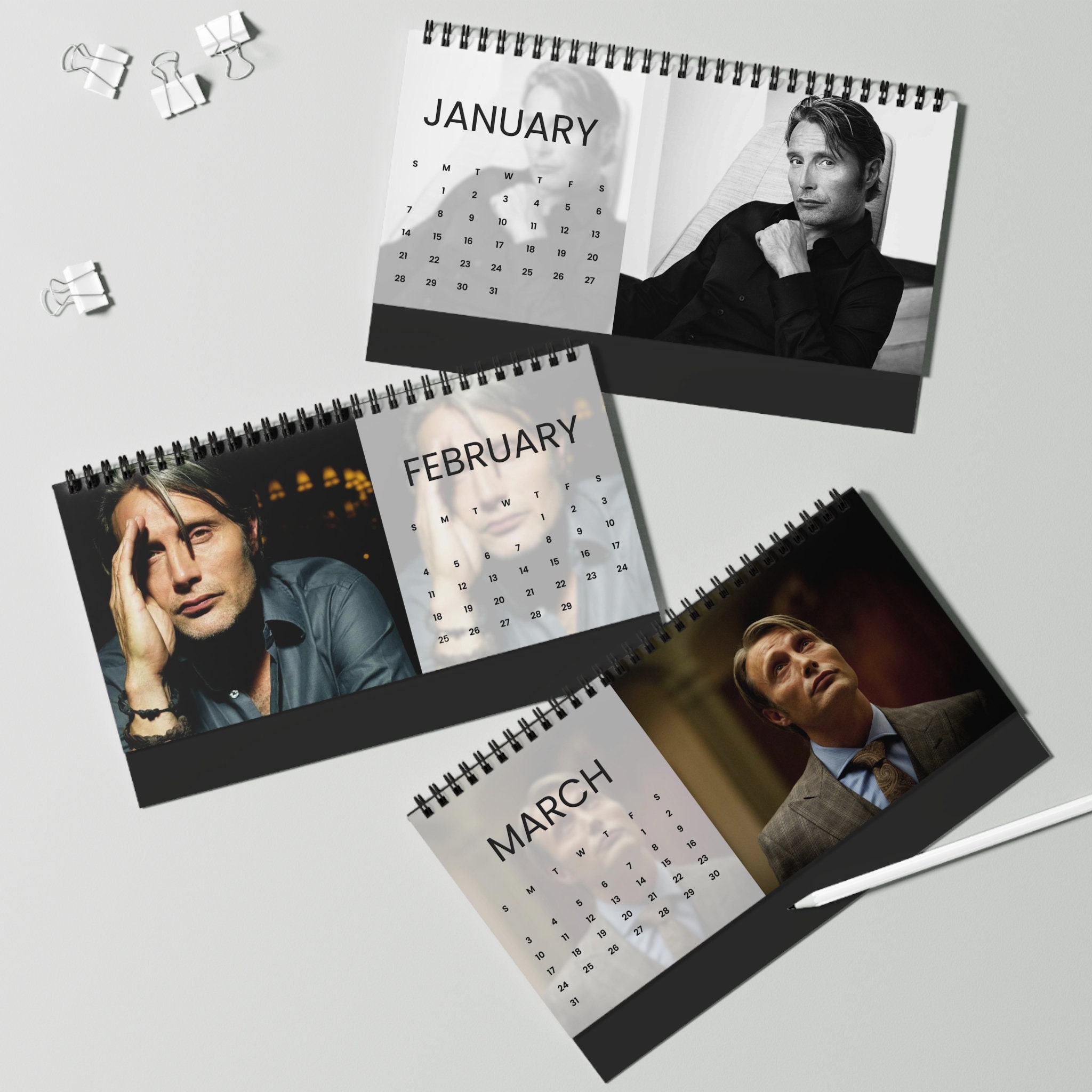 Mads Mikkelsen Desk Calendar 2024, Hannibal Gifts, Doctor Strange ...