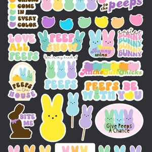 Peeps Easter Stickers - Etsy