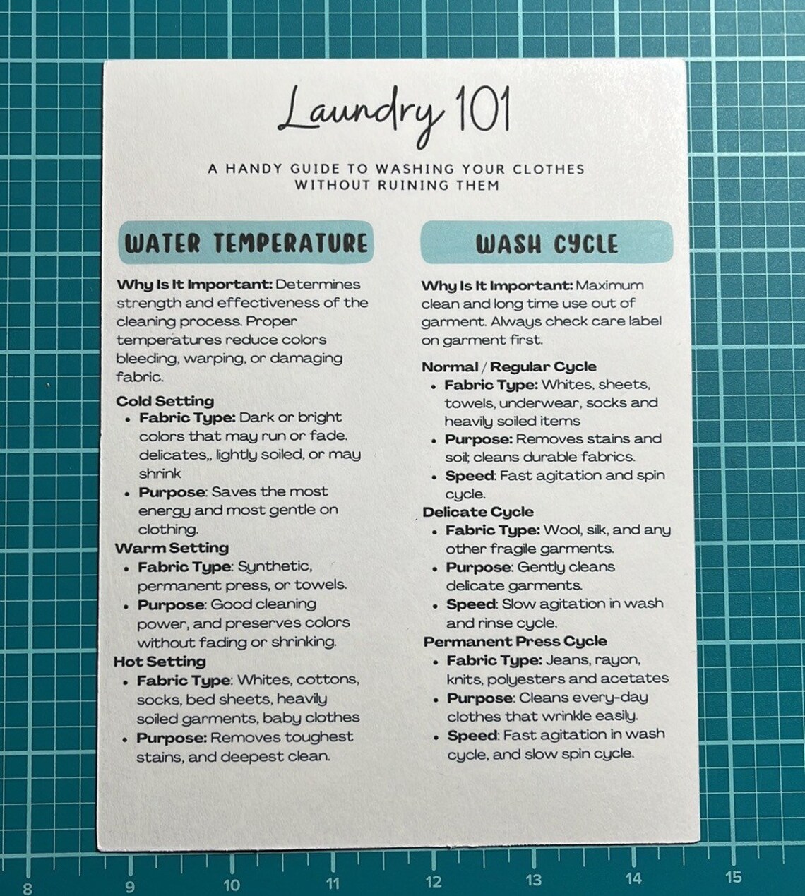 Laundry How to Guides - Magnets - Etsy