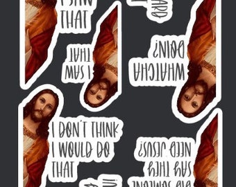 Jesus Christ Vinyl Sticker Water Bottle Stickers Laptop - Etsy