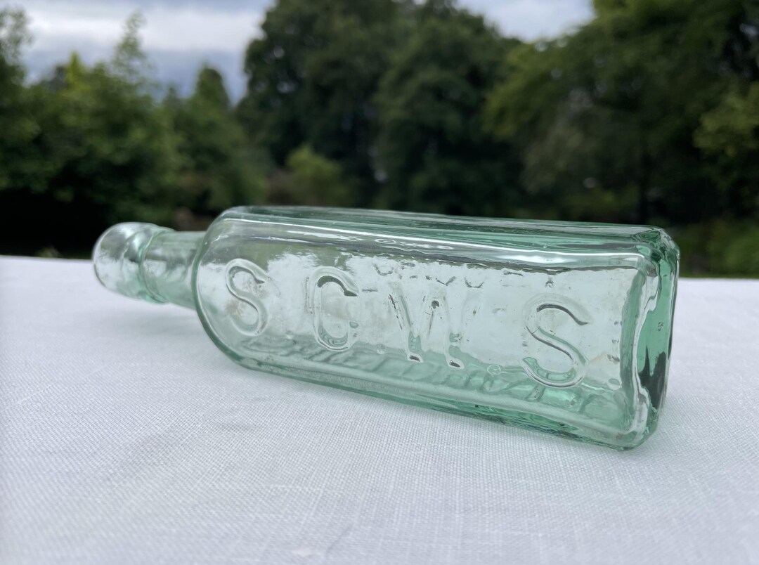 Vintage Victorian Crude Unique Glass SCWS Glasgow Bottle - Etsy