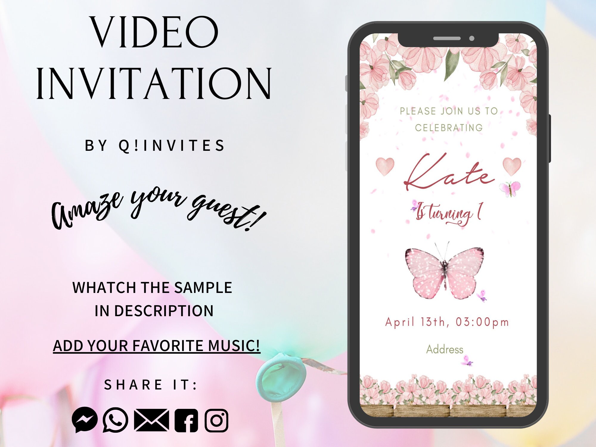 Butterfly Video Invitation , Invitation,butterfly, Butterfly Animated ...