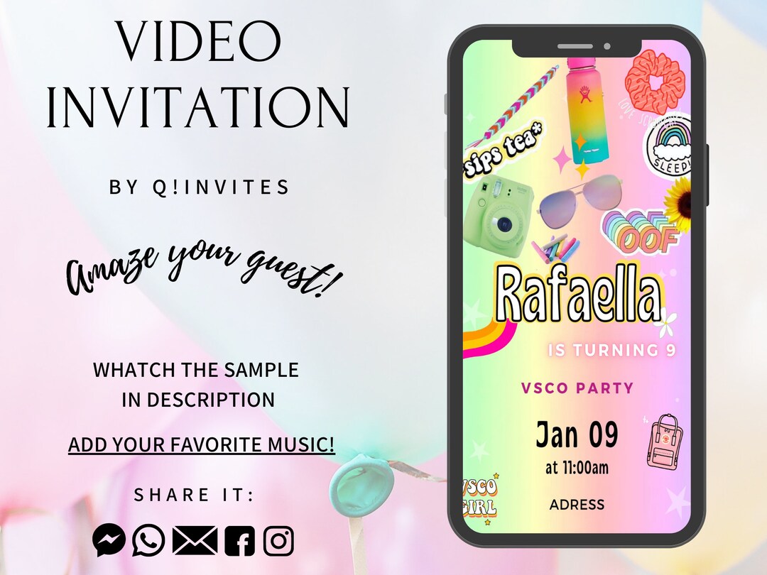 Vsco Video Invitation ,vsco,vsco Animated Invitation ,vsco Invitation ...