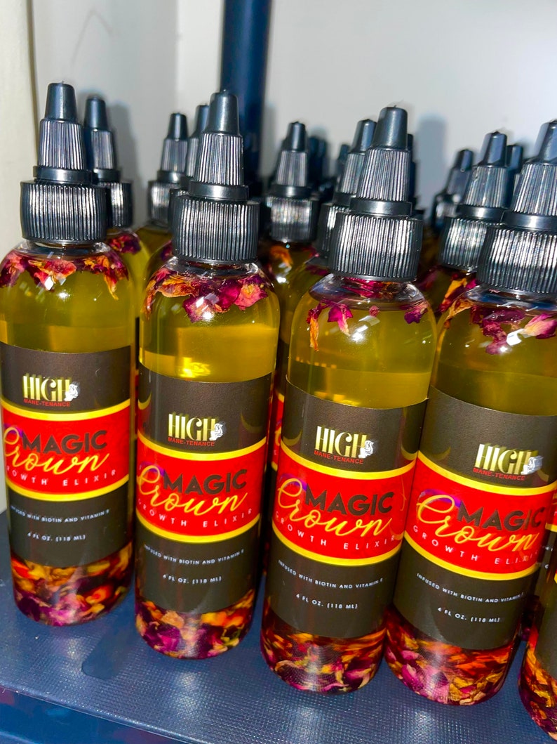 Magic Crown Hair Growth Elixir Oil Infused With Biotin - Etsy