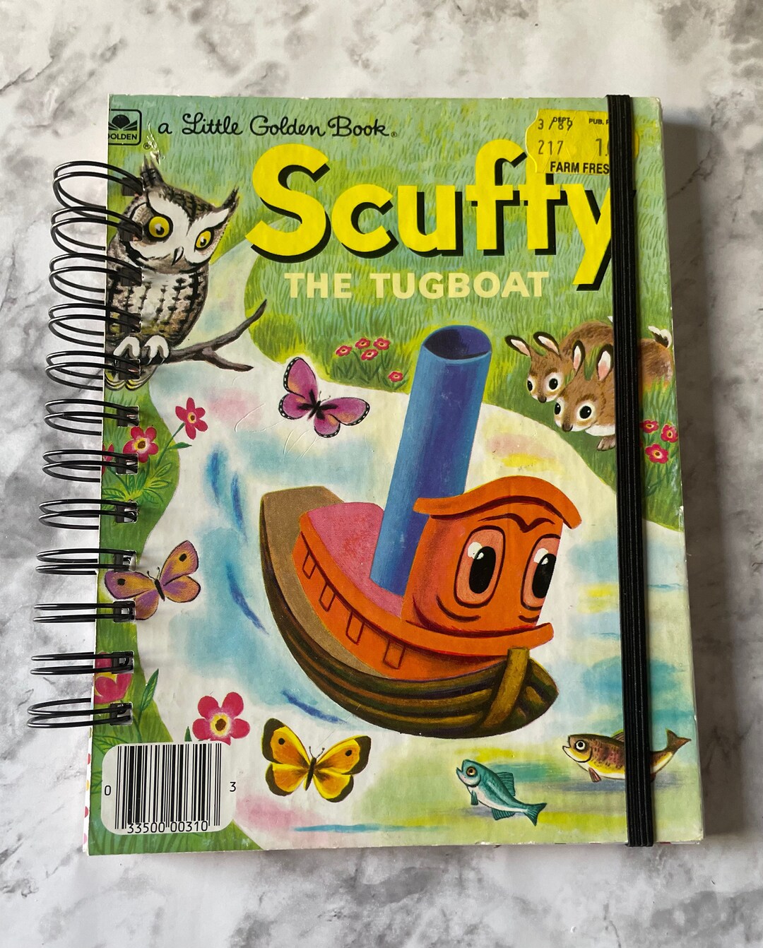 Scuffy the Tugboat Little Golden Book, Up-cycled Junk Journal ...