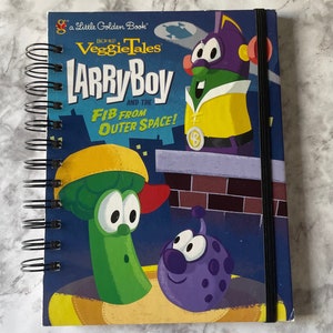 Veggitales Larry Boy Little Golden Book, Up-cycled Junk Journal ...