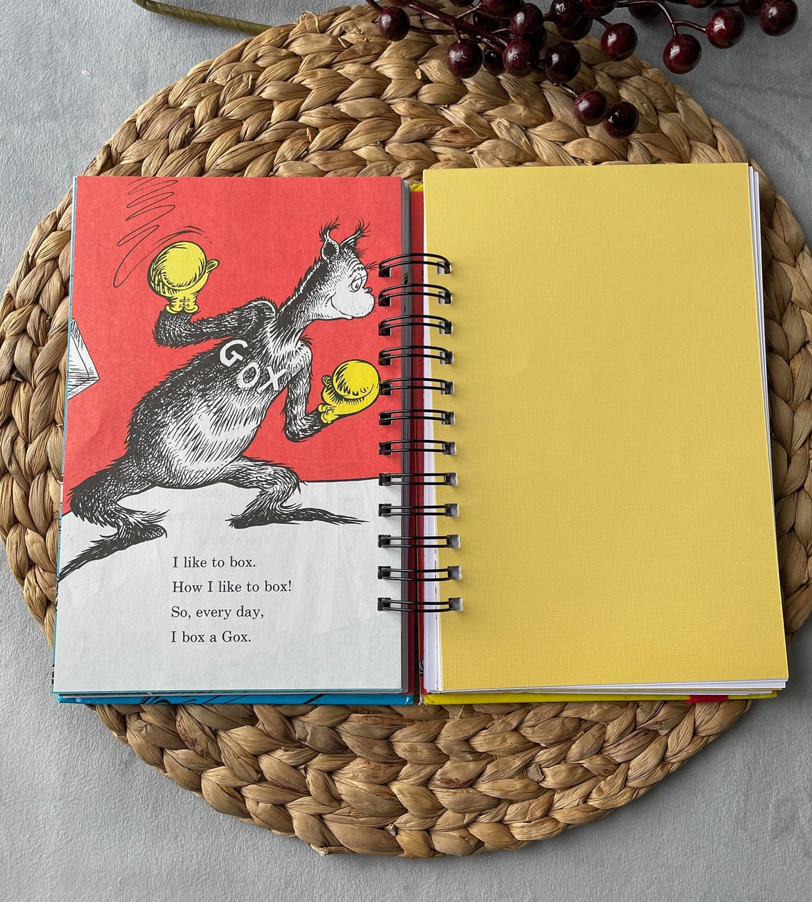 Dr Seuss's One Fish Two Fish Repurposed Book/ Vintage Recycled Children ...