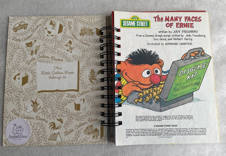 The Many Faces of Ernie Vintage Little Golden Books Recycled - Etsy