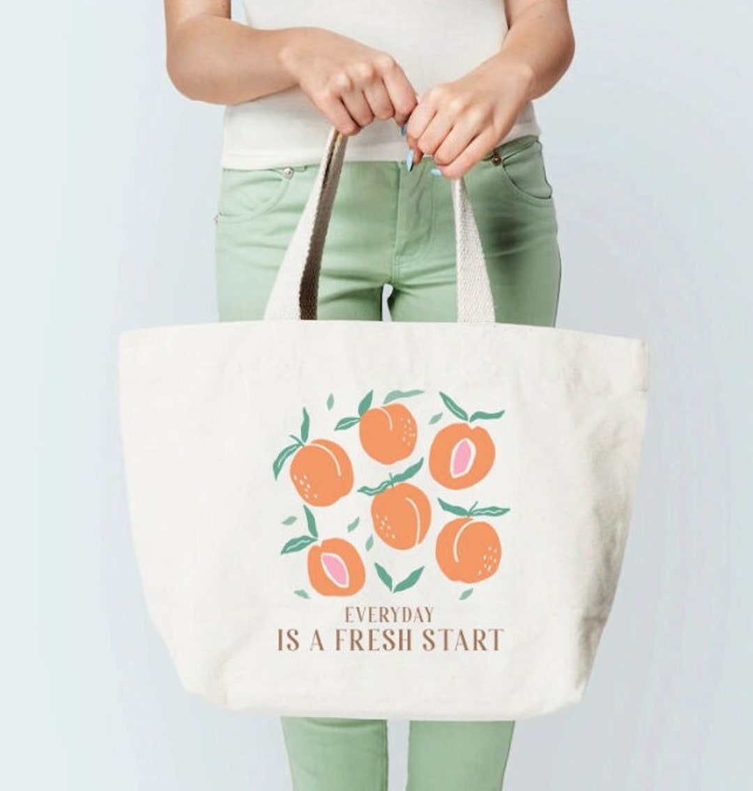 Fruits & Flowers Market Tote Bag, Eco-friendly Tote Bag, Farmers Market ...