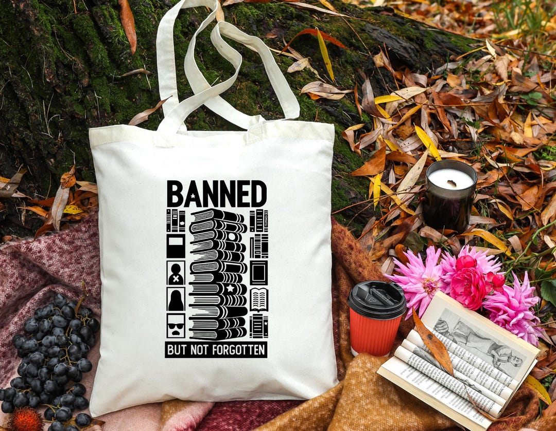 Banned but Not Forgotten Tote Bag, Book Lover Gift Bag, Dare to Read ...