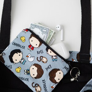 Friends Inspired Tote Bag With Coin Pouch, Women's Handmade Shoulder ...