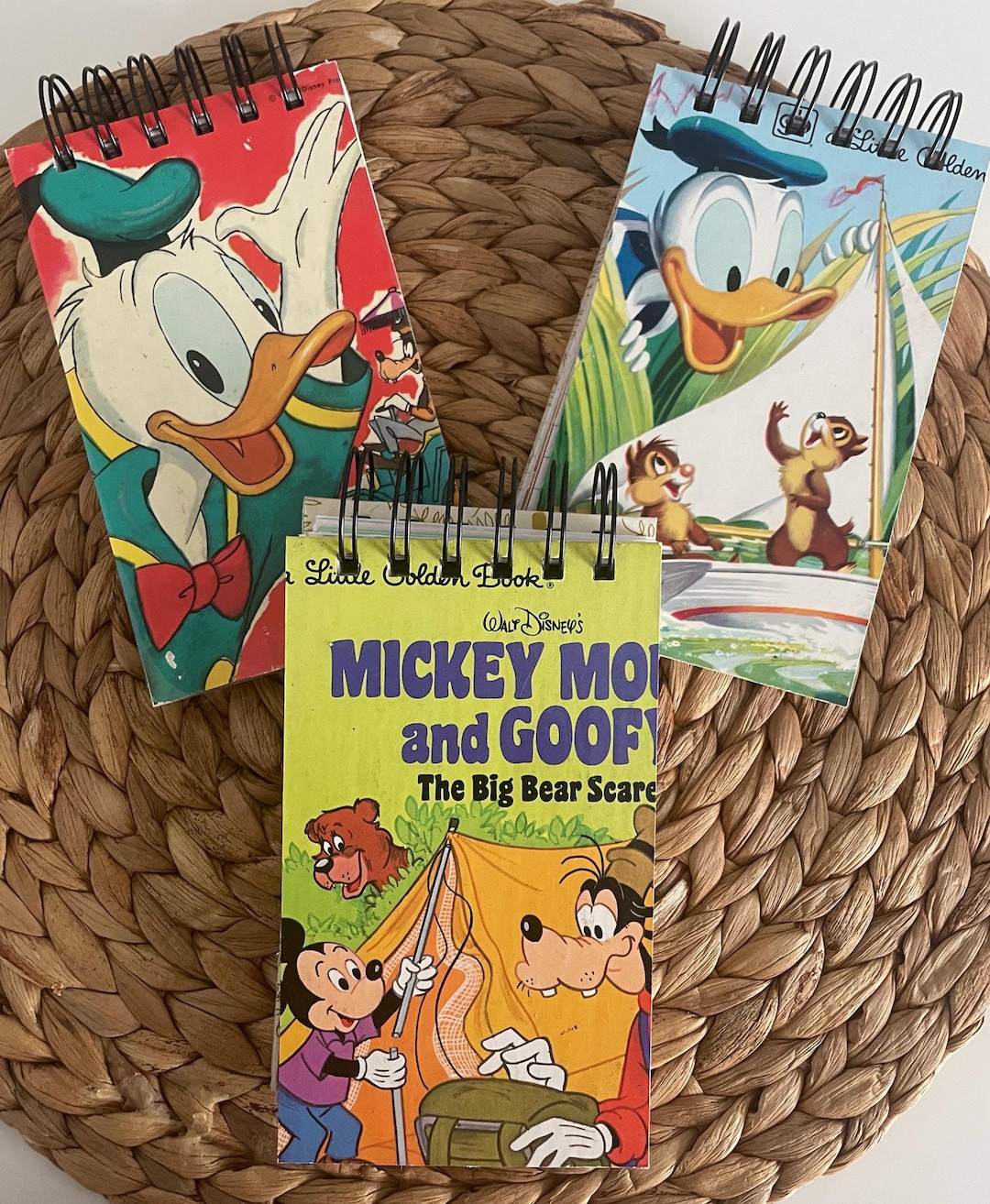 Recycled Storybook Top Spiral Note Pad, Mouse Character Mini Pad, Up ...