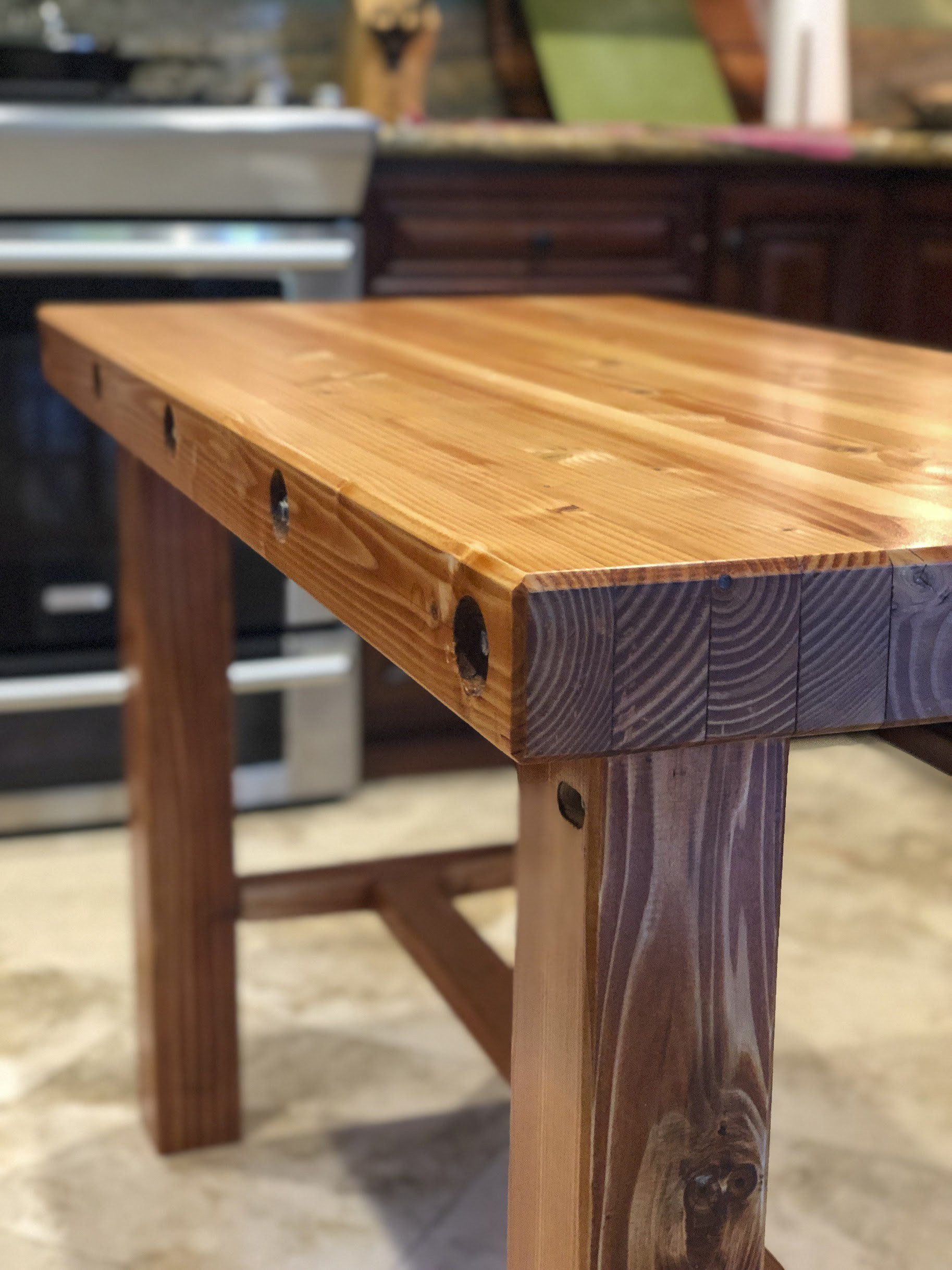 Butcher Block Desk /small Kitchen Table / Workstation / Side Table - Etsy