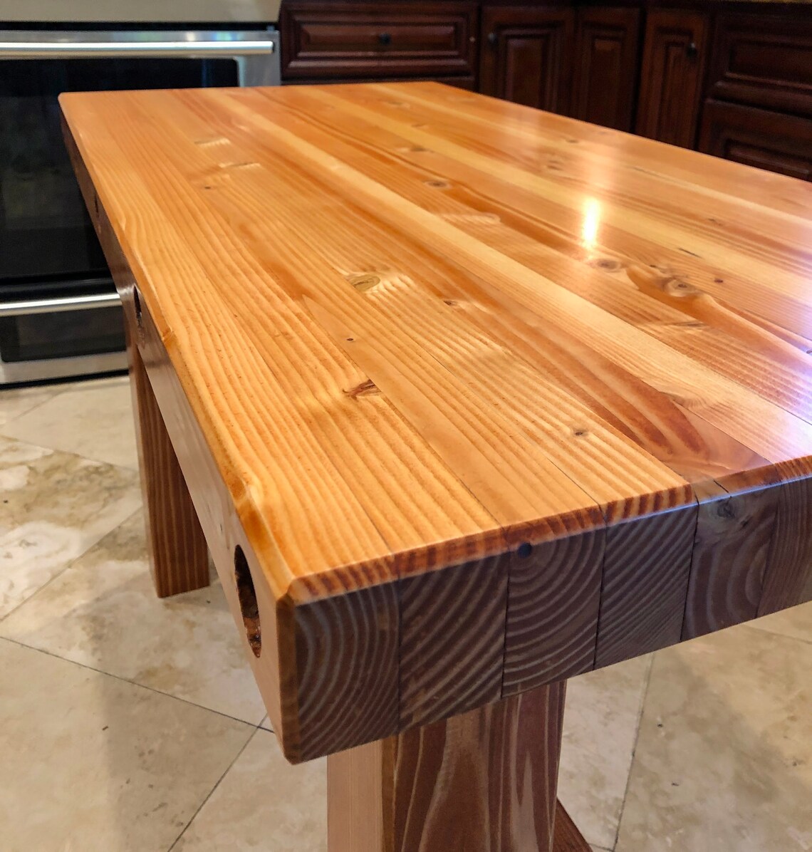 Butcher Block Desk /small Kitchen Table / Workstation / Side - Etsy