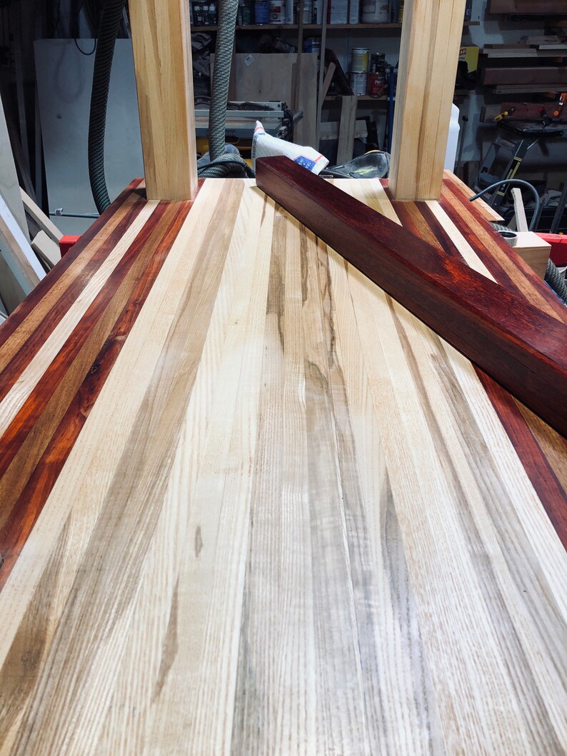 Hardwood Butcher Block Style Kitchen Island Work Station | Etsy