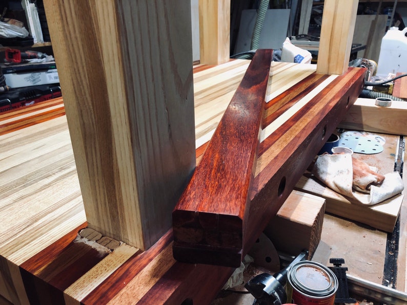 Hardwood Butcher Block Style Kitchen Island Work Station | Etsy