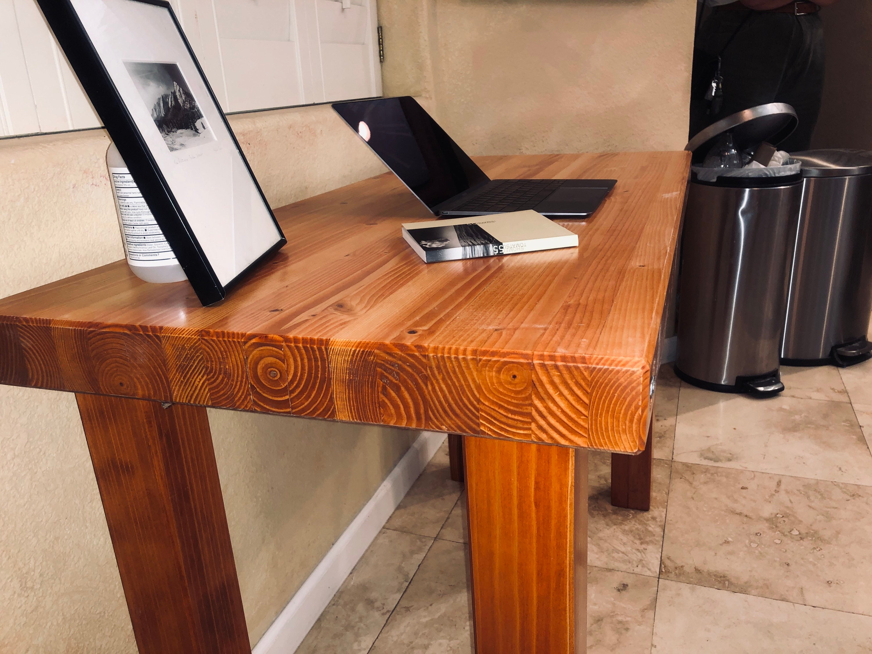 Butcher Block Desk /small Kitchen Table / Workstation / Side Table - Etsy