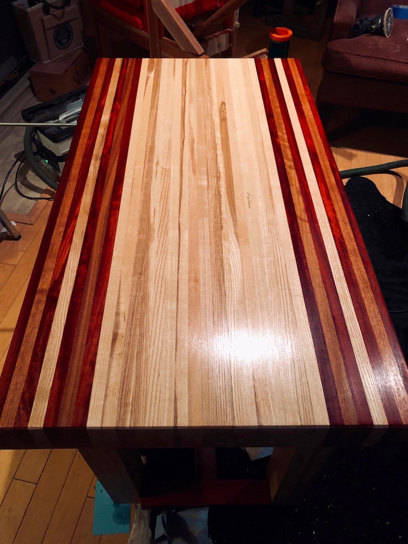 Hardwood Butcher Block Style Kitchen Island Work Station | Etsy