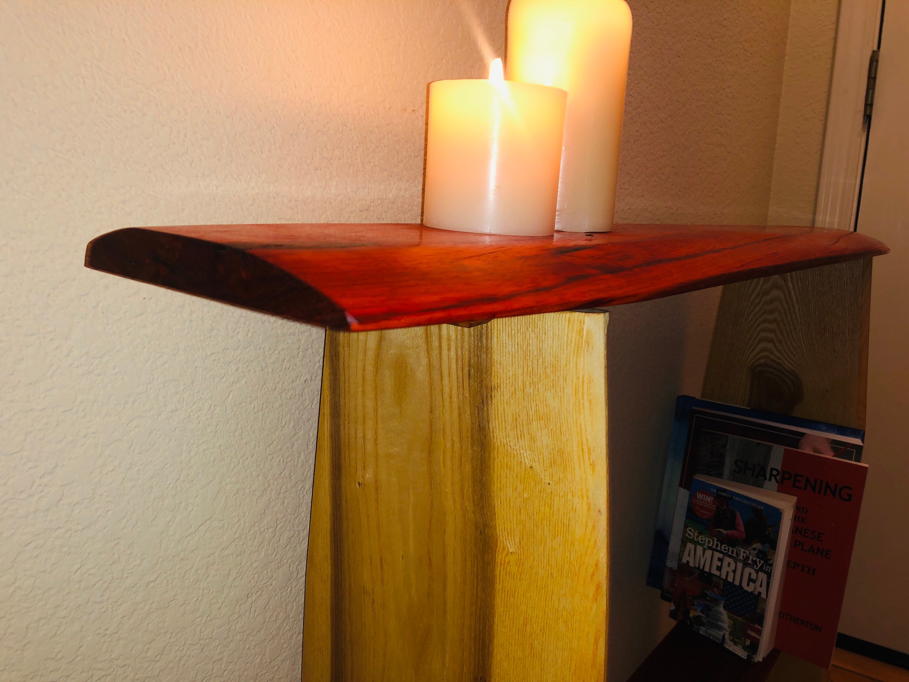 Minimalist Console Table Solid African Paduck & Ash - Etsy