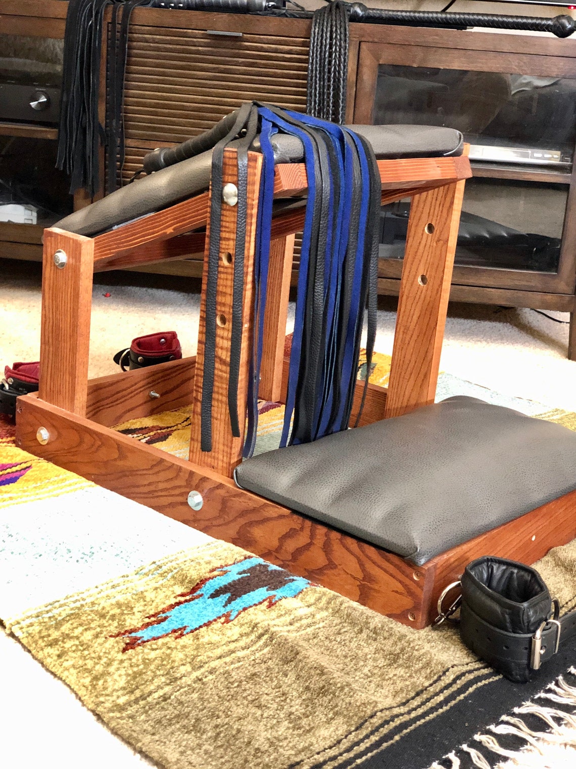 Special Hardwood Edition Deluxe Kneeler / BDSM Spanking Bench With Tie ...