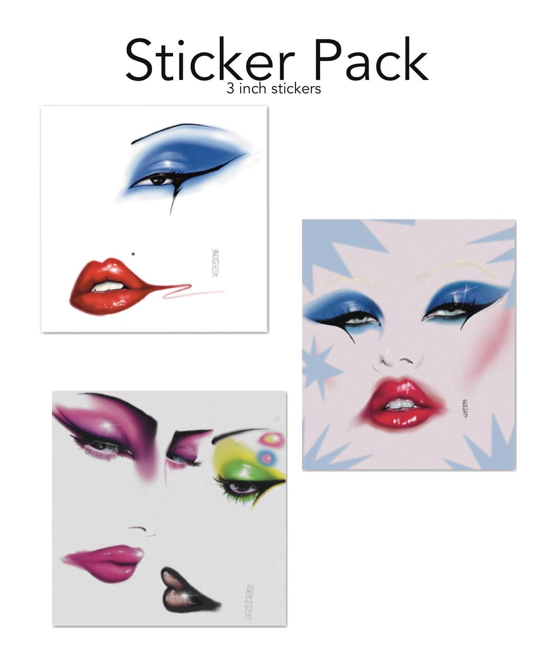 Airbrush Sticker Pack - Etsy