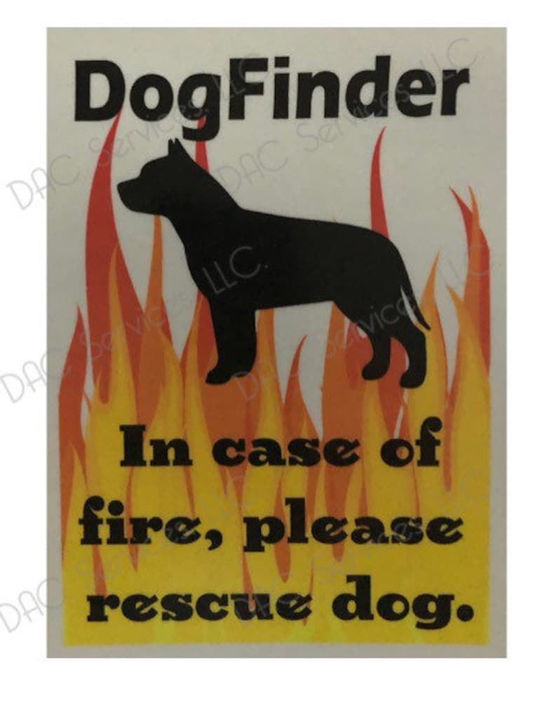 In Case of Fire Rescue Dog Decal - Etsy